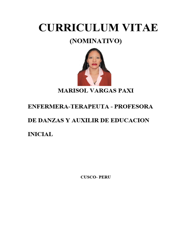 CV Documentado Marisol Vargas Paxi 2024. | PDF
