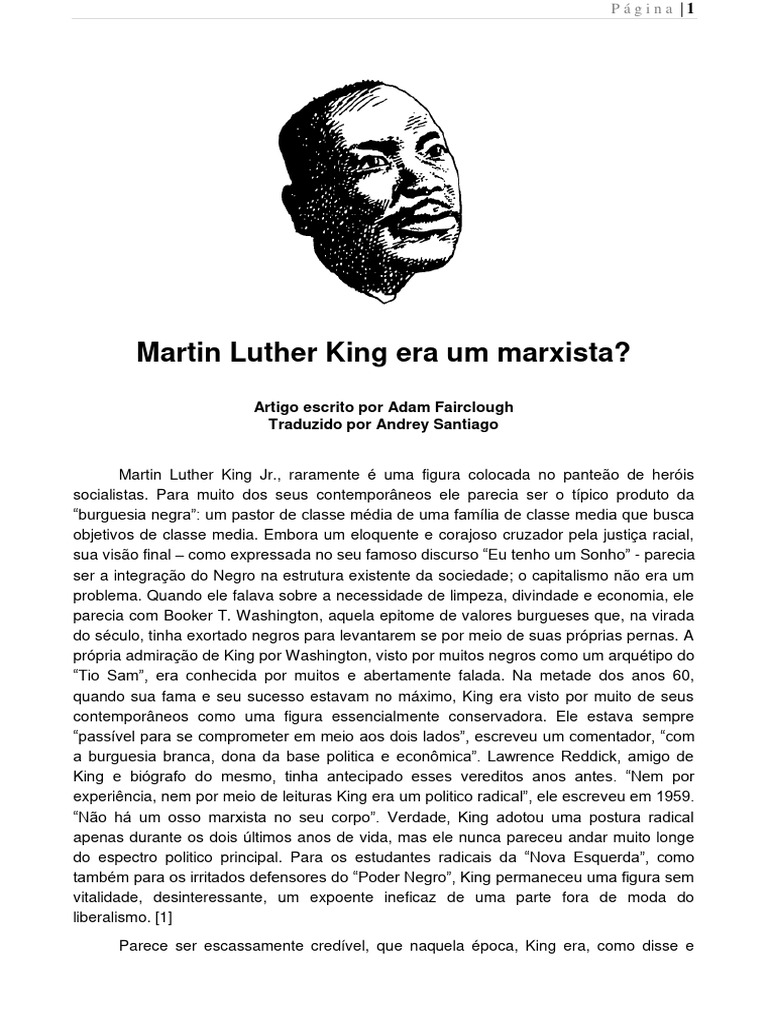 Adam Fairclough Martin Luther King Era U | PDF | Karl Marx | Socialismo