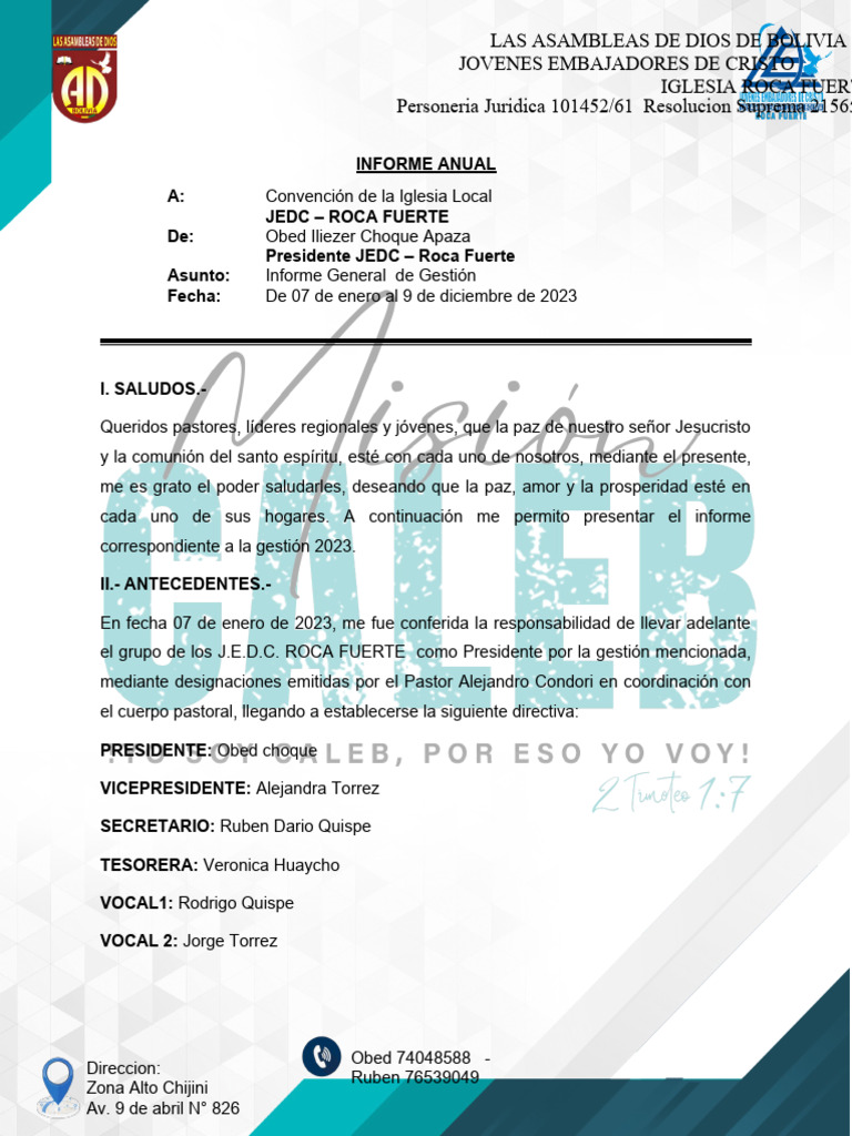 Hoja para Informe | PDF | Cristo (título)