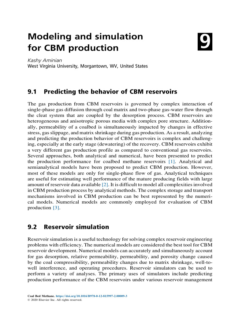 CBM Reservoir Simulation Techniques | PDF | Coalbed Methane | Diffusion