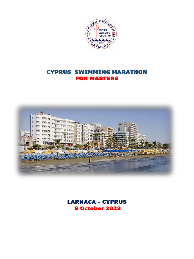 Cyprus Swimming Marathon For Masters 2023 | PDF | Swimming (Sport ...