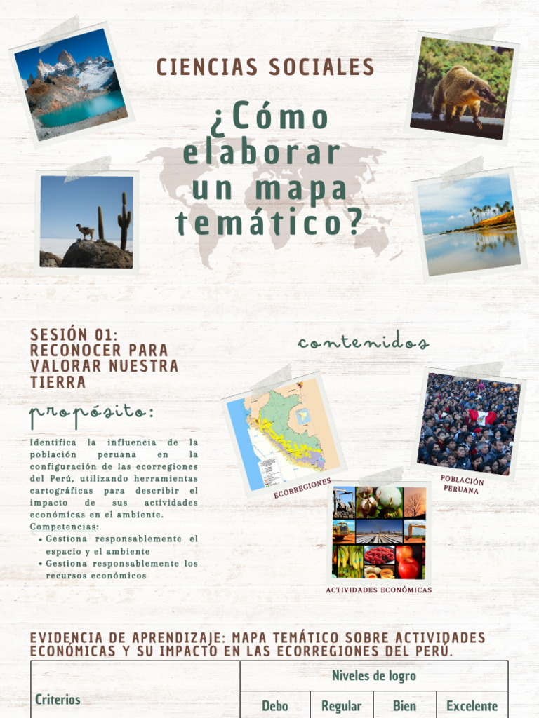 CCSS - T2S1 - Cómo Elaborar Un Mapa Temático | Descargar gratis PDF | Mapa | Perú