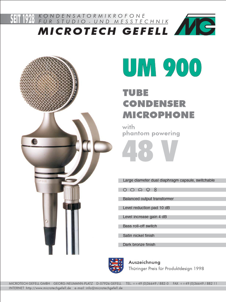 Um 900 | PDF | Microphone | Amplifier