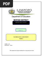 Grade 11 Assignment Term 2 | PDF | Geometry | Mathematics