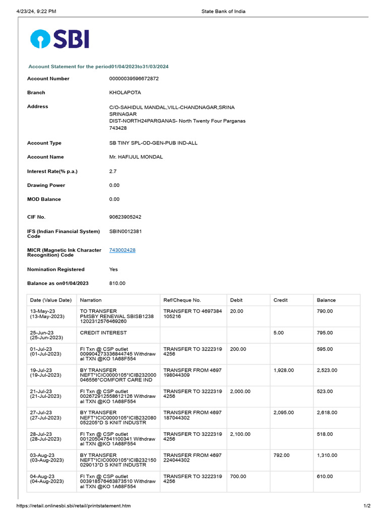 State Bank of India | PDF | Money | Personal Finance