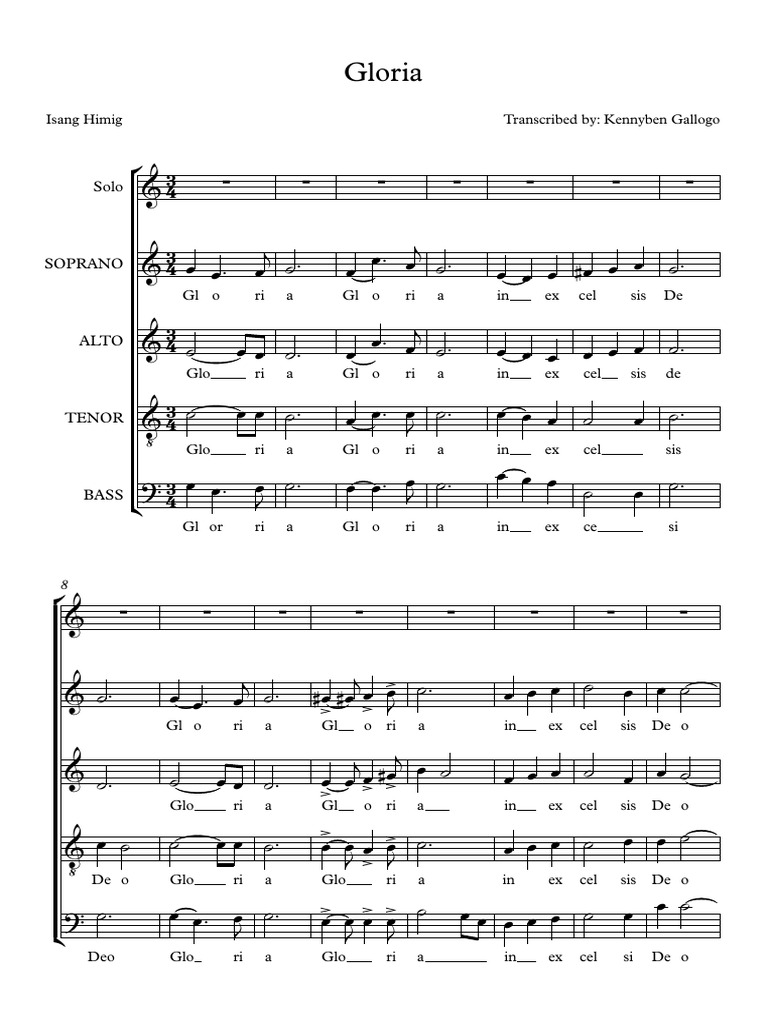Gloria - Full Score | PDF
