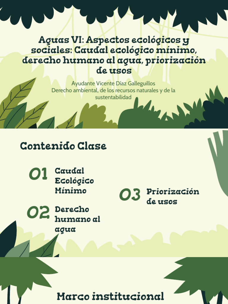 Presentaci N Clase MA Aspectos Ecol Gicos y Sociales Del Agua - PPTX 1 | PDF | Agua | Entorno ...