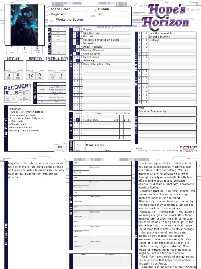 Hope - S Horizon - Aaden Reece - Human Magi-Tech | PDF | Computer ...