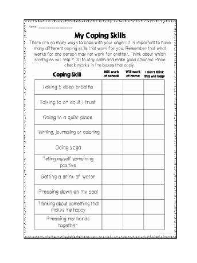 Anger Coping Skills | PDF
