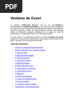 Elementos Clave de la Ventana de Excel | PDF