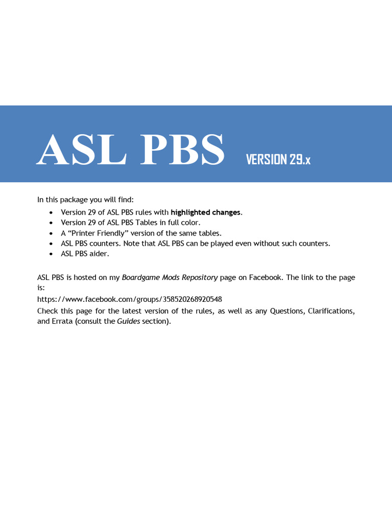 Asl Play Both Sides (Pbs) v29.1 Full Pack | PDF | Artillery | Armoured ...