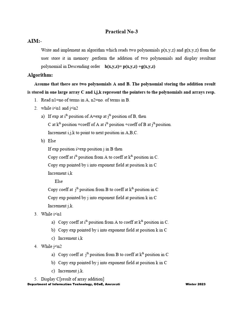Pract3ds W 23 Pdf Pointer Computer Programming Software Engineering 6414