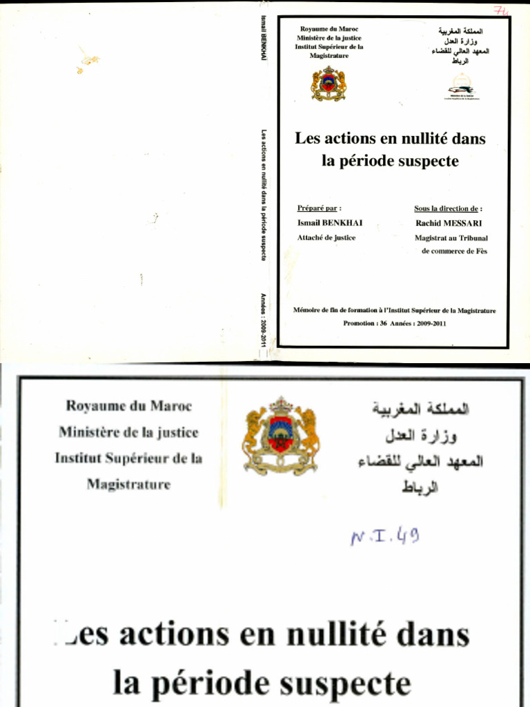 Les Actions en Nullité Dans La Période Suspecte | PDF