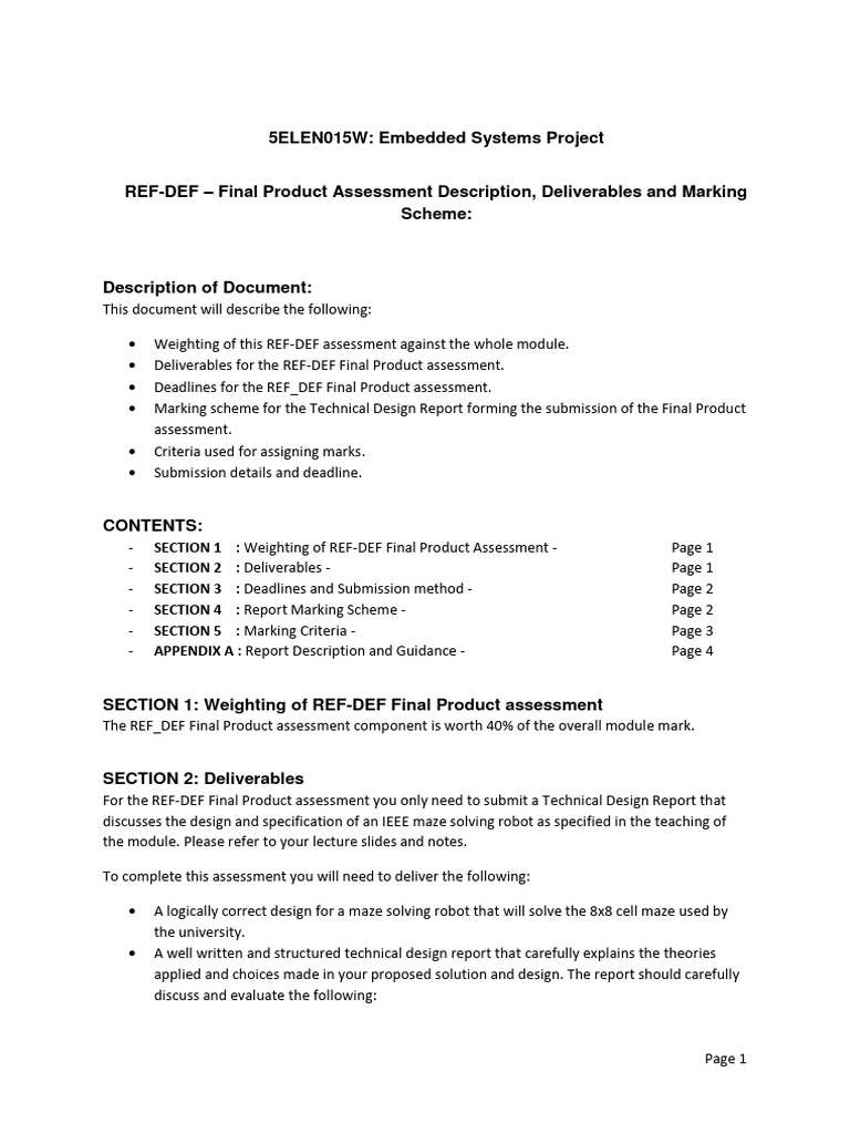 REF-DeF Final Product Assessment Description 2024 - 2 | PDF ...