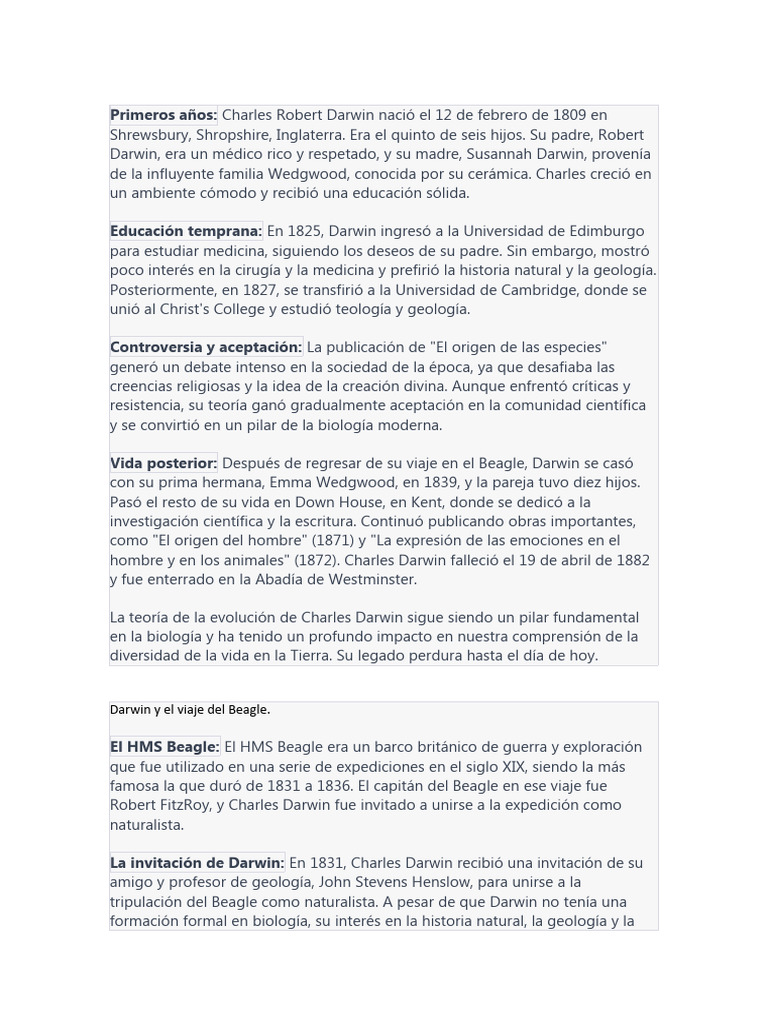 Examen Fopp | PDF | Charles Darwin | Reproducción