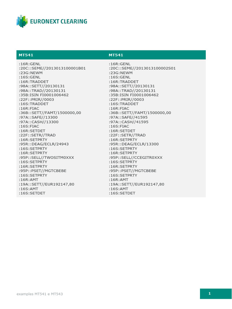 4516 - examples MT541 e MT543_0 | PDF