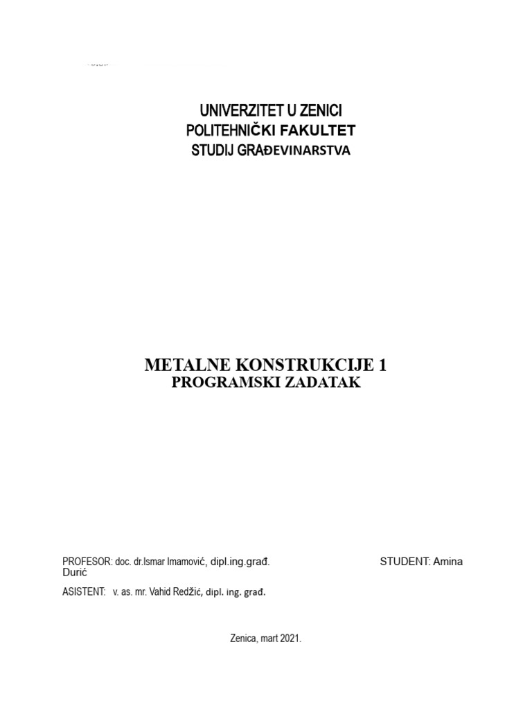 Programski Zadatak MK1 | PDF