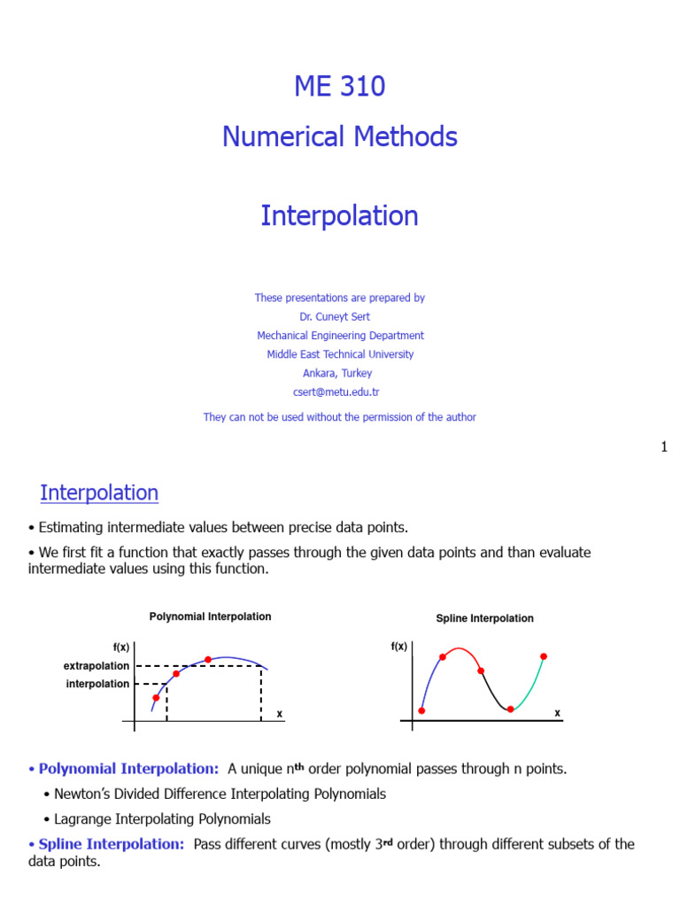 Interporation | PDF | Interpolation | Equations