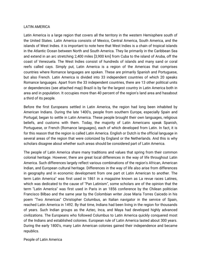 Overview of Latin America's Heritage | PDF