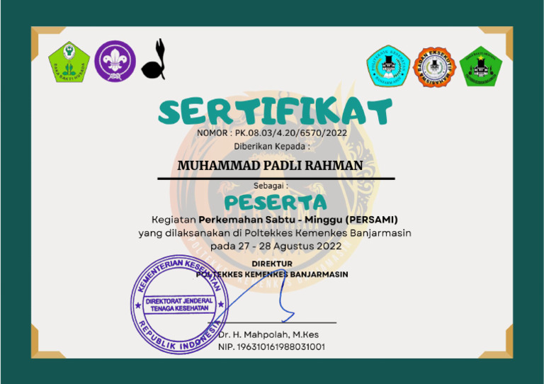 Muhammad Padli Rahman - Keperawatan - Sertifikat Persami 2022 (5) | PDF