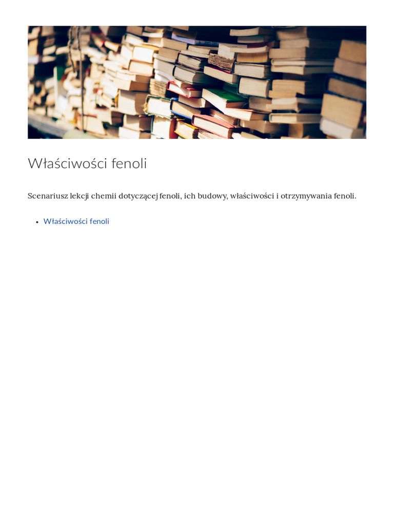 Wlasciwosci Fenoli | PDF