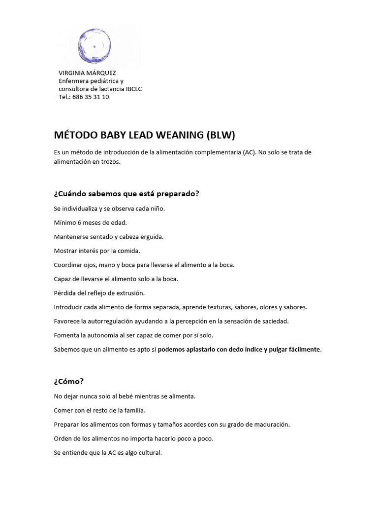 Talller Dossier BLW | PDF | Alimentos | Alergia