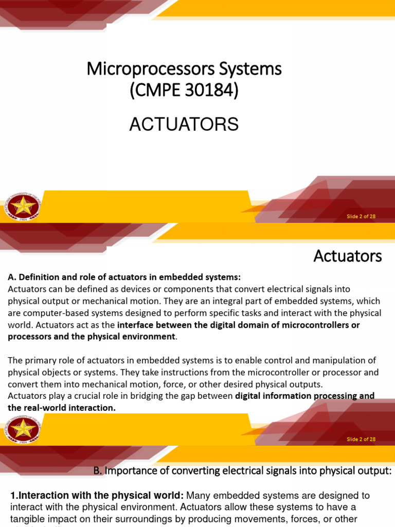 Microprocessors Actuators For Online | PDF | Actuator | Electric Motor