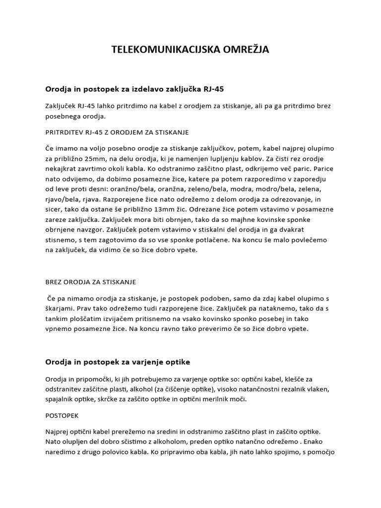 Omrežja, Tilen Potokar, TM4.B | PDF