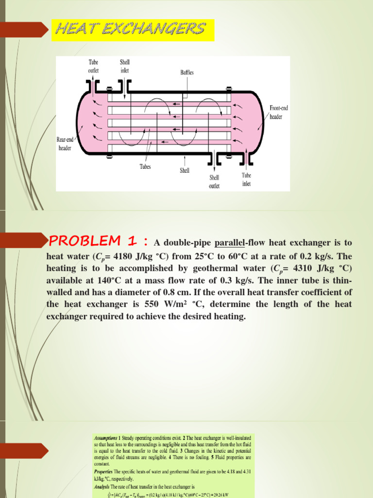 Solution HEAT EXCHANGER-SHEET | PDF | Science & Mathematics