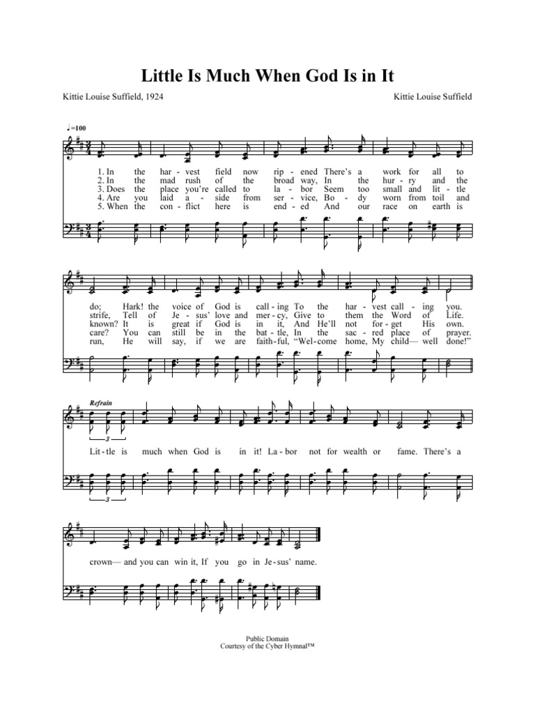 Little Is Much When God Is in It | PDF
