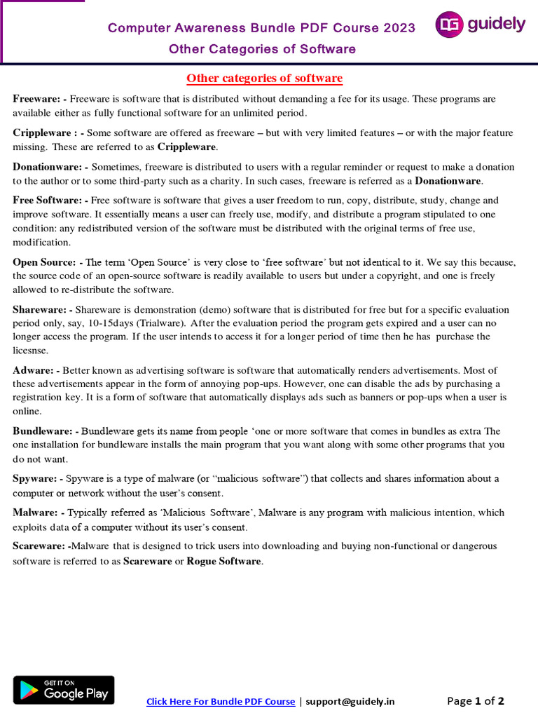 Other Categories of Software | PDF | Malware | Software