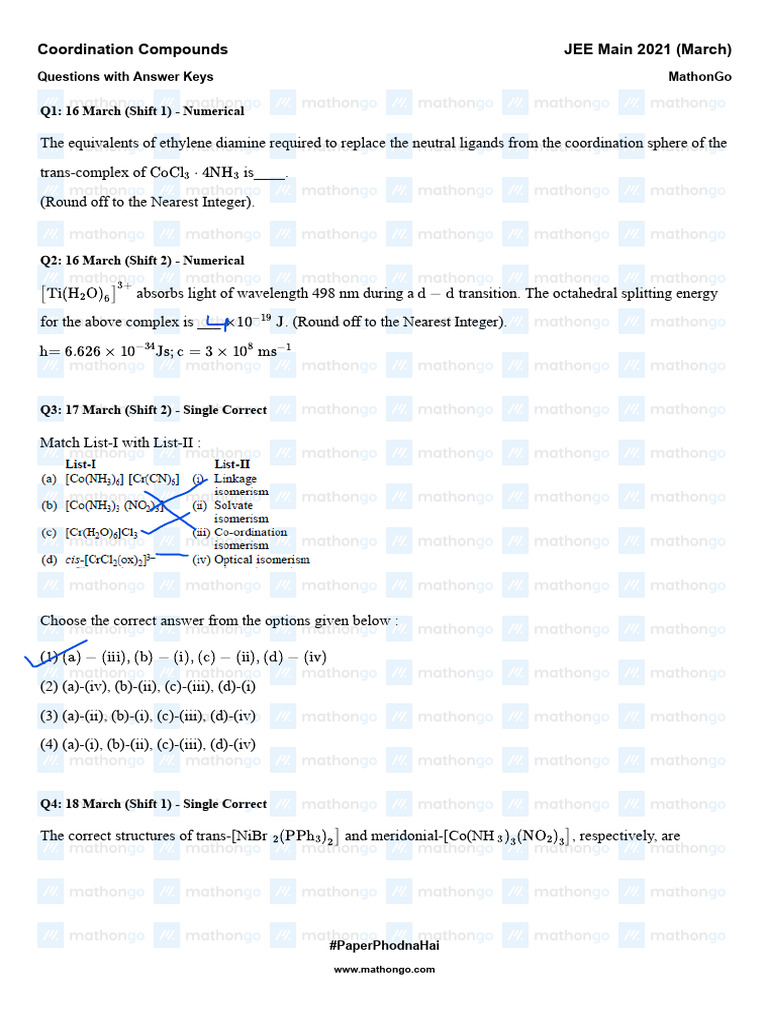 Mathongo Question Coordination Compounds Jee Main 2021 March Chapterwise NPPo1DGaFMhqYbFB5Wql ...