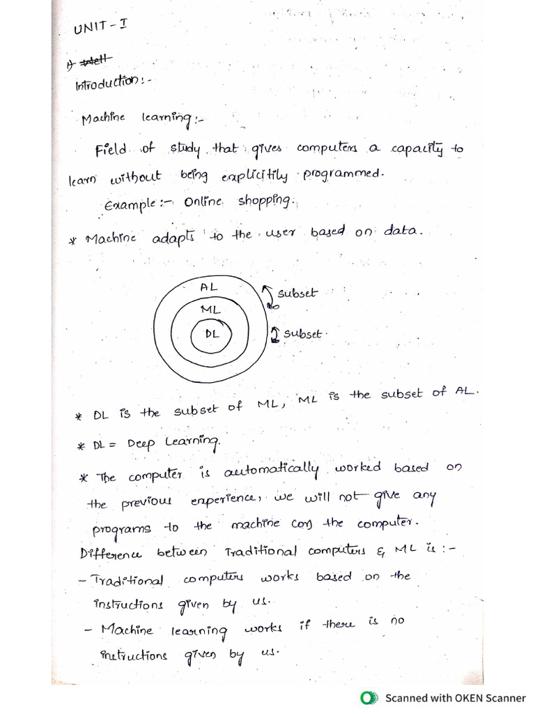 ML Unit 1 | PDF