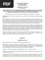 Ra 9165 | PDF | Narcotic | Psychoactive Drugs