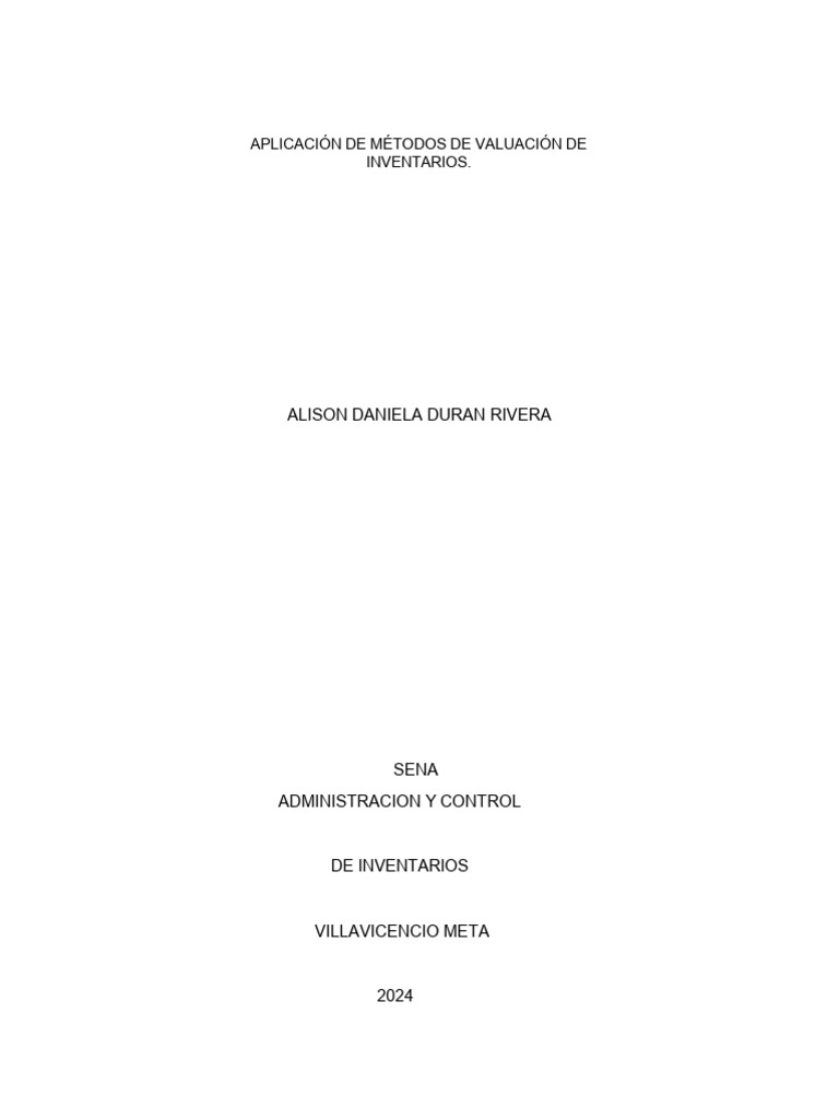 Evidencia de Producto Estudio de Caso Aplicacion de Metodos de ... Evidencia de Producto Estudio de Caso Aplicacion de Metodos de ...