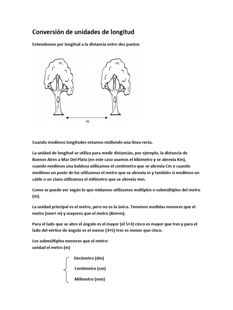 Conversión de Unidades de Longitud | PDF | Longitud | Metro
