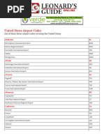 United States Airport Codes Three Letter US Airport Codes | PDF ...