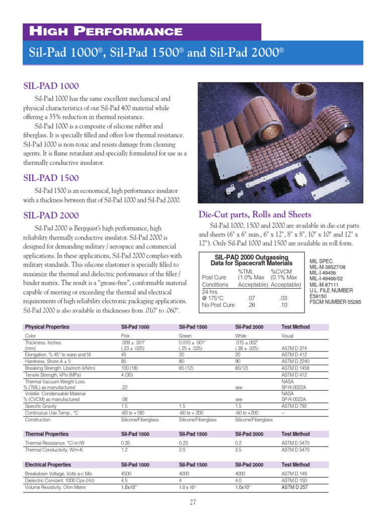SP1000 Spec | PDF | Fiberglass | Silicone