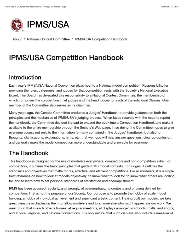 Ipmsusa Competition Handbook Ipmsusa Home Page | PDF | Mast (Sailing ...