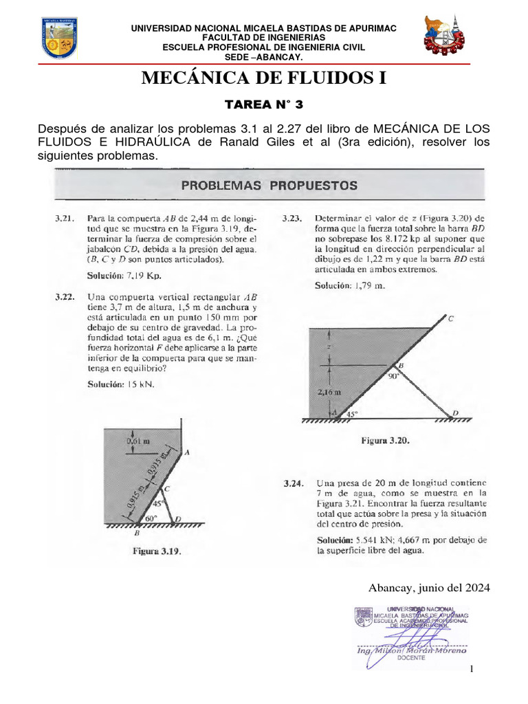 Tarea 3 Meca de Fluidos I | PDF