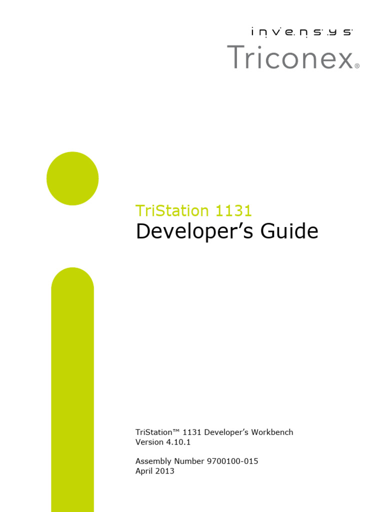 9720100-015 TriStation 1131 Developers Guide 4.10.1 | PDF | Ip Address | Parameter (Computer ...