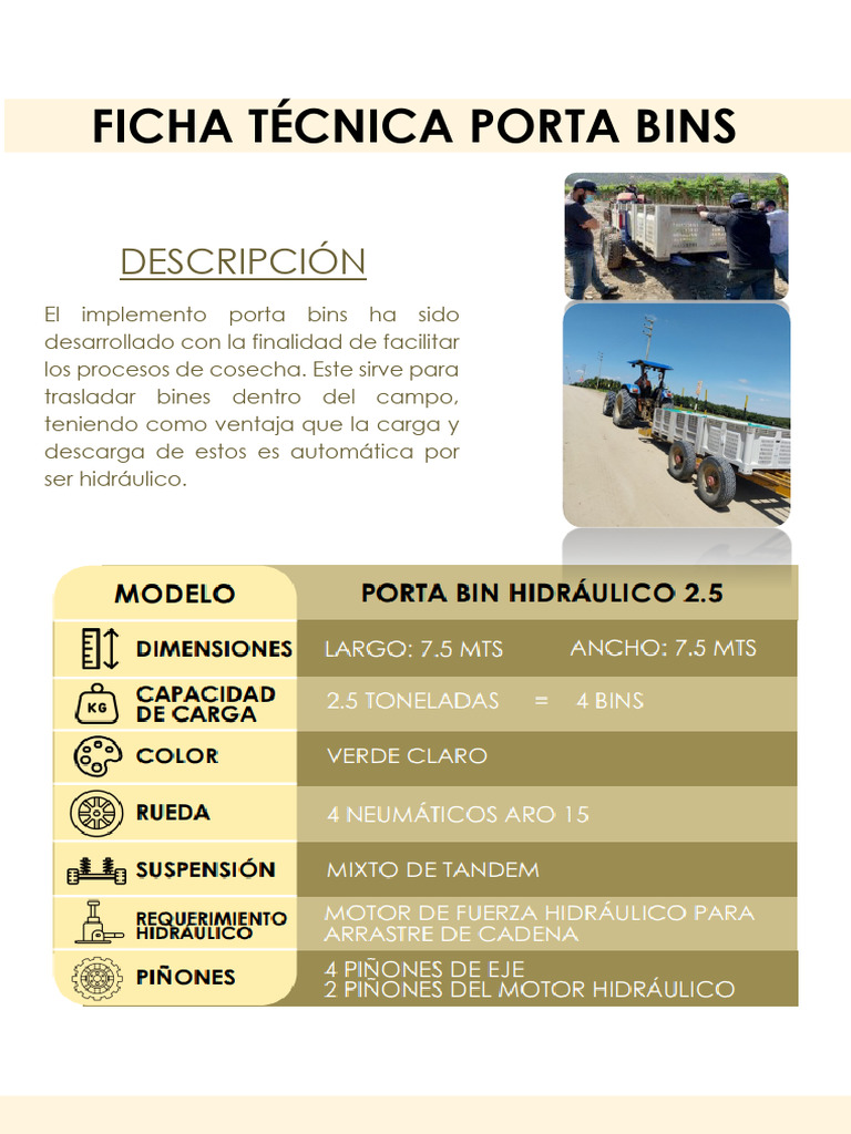 Ficha Tecnica Porta Bins | PDF