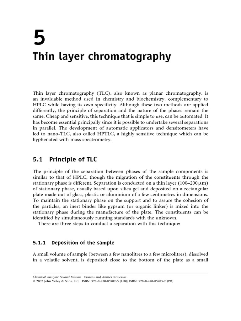 Thin layer chromatography | PDF | Thin Layer Chromatography | High ...