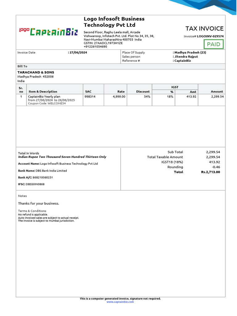 Logoinv 029574 | PDF | Invoice | Economies