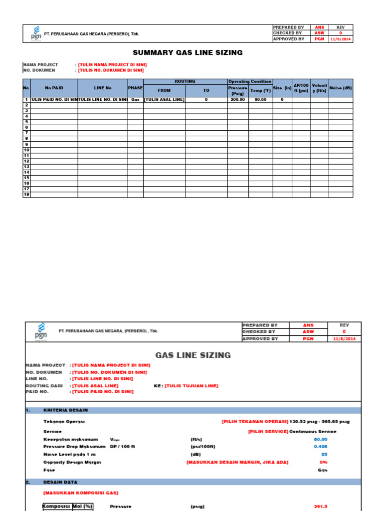 STM Line Sizing FINAL - ANS | PDF | Pipe (Fluid Conveyance) | Gases