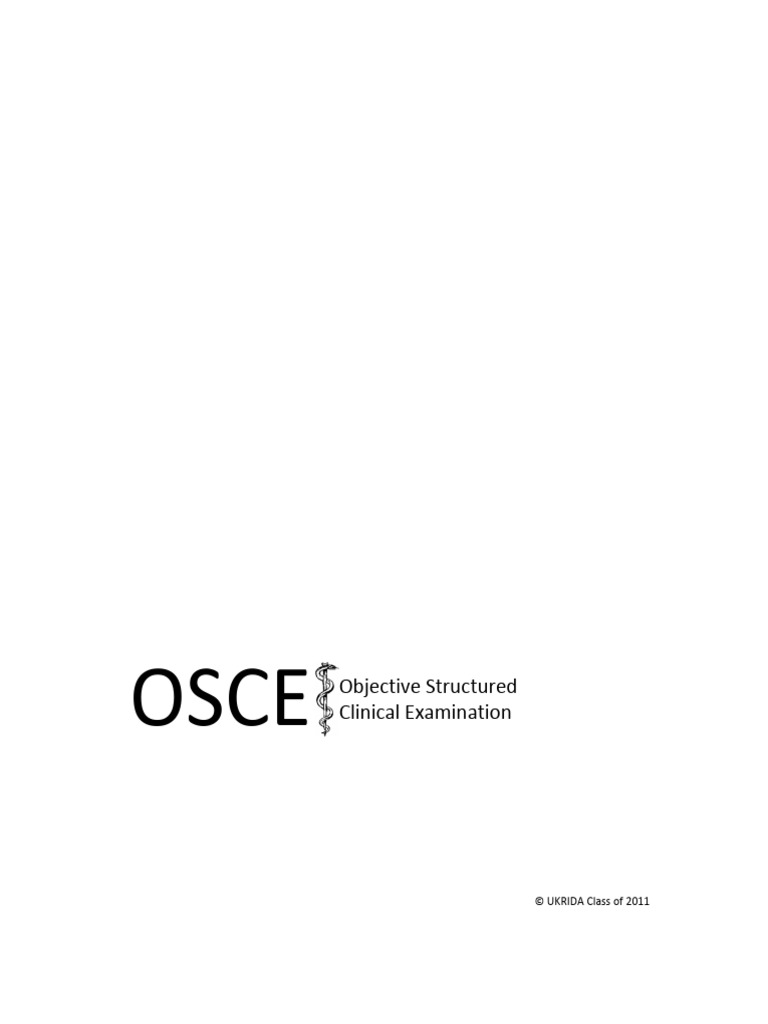 (BOOK) OSCE - Objective Structured Clinical Exam-2 | PDF