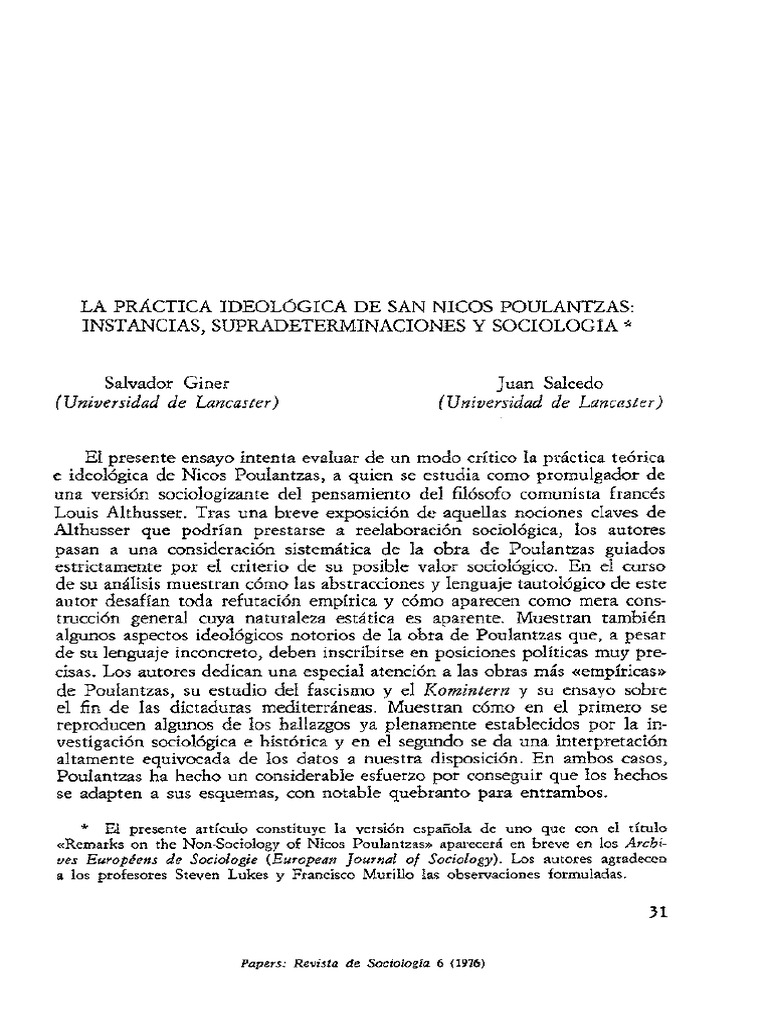 La Práctica Ideológica de San Nicos Poulantzas | PDF | marxismo ... La Práctica Ideológica de San Nicos Poulantzas | PDF | marxismo ...