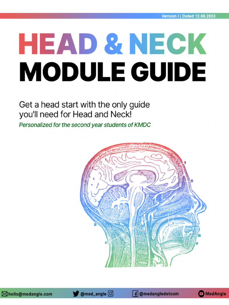 Head & Neck Module Guide by MedAngle For KMDC MS2 | PDF | Neck | Tongue