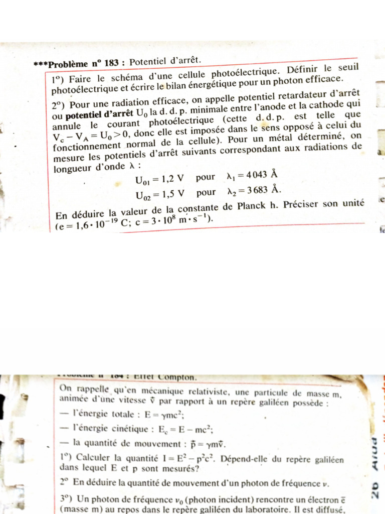 Potentiel Et Effet Compton (1) | PDF