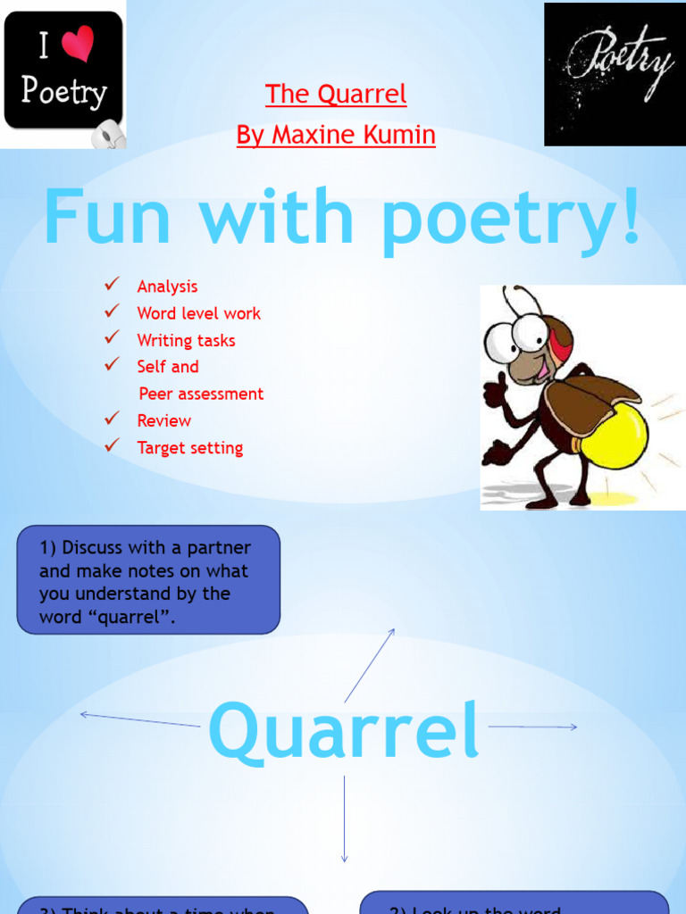 The Quarrel by Maxine Kumin Presentation | PDF | Poetry